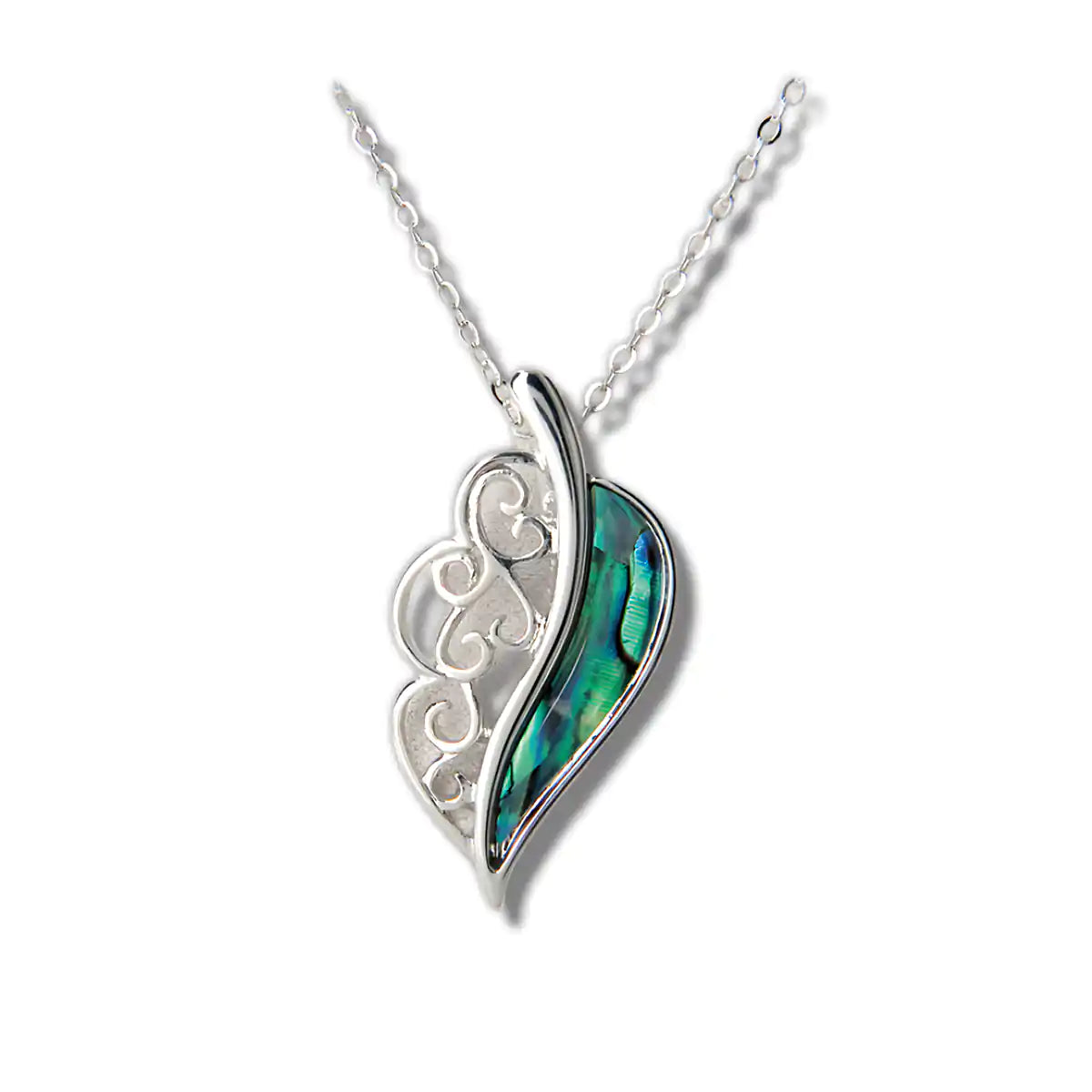 Glacier Pearle Filigree Feather Necklace – Treasures